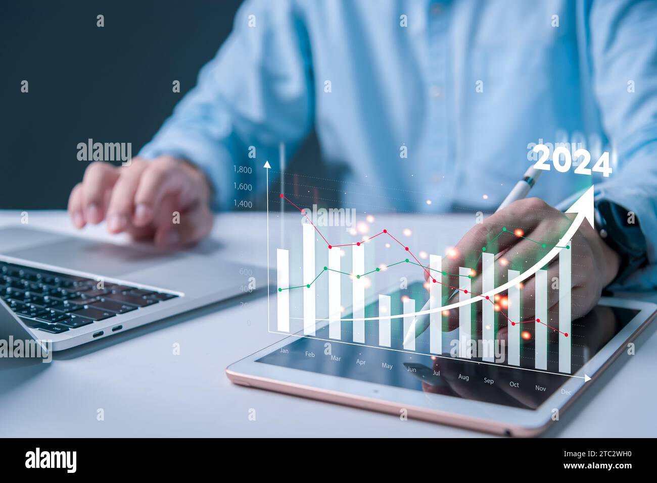 Business investment financial charts and graph analysis marketing ...