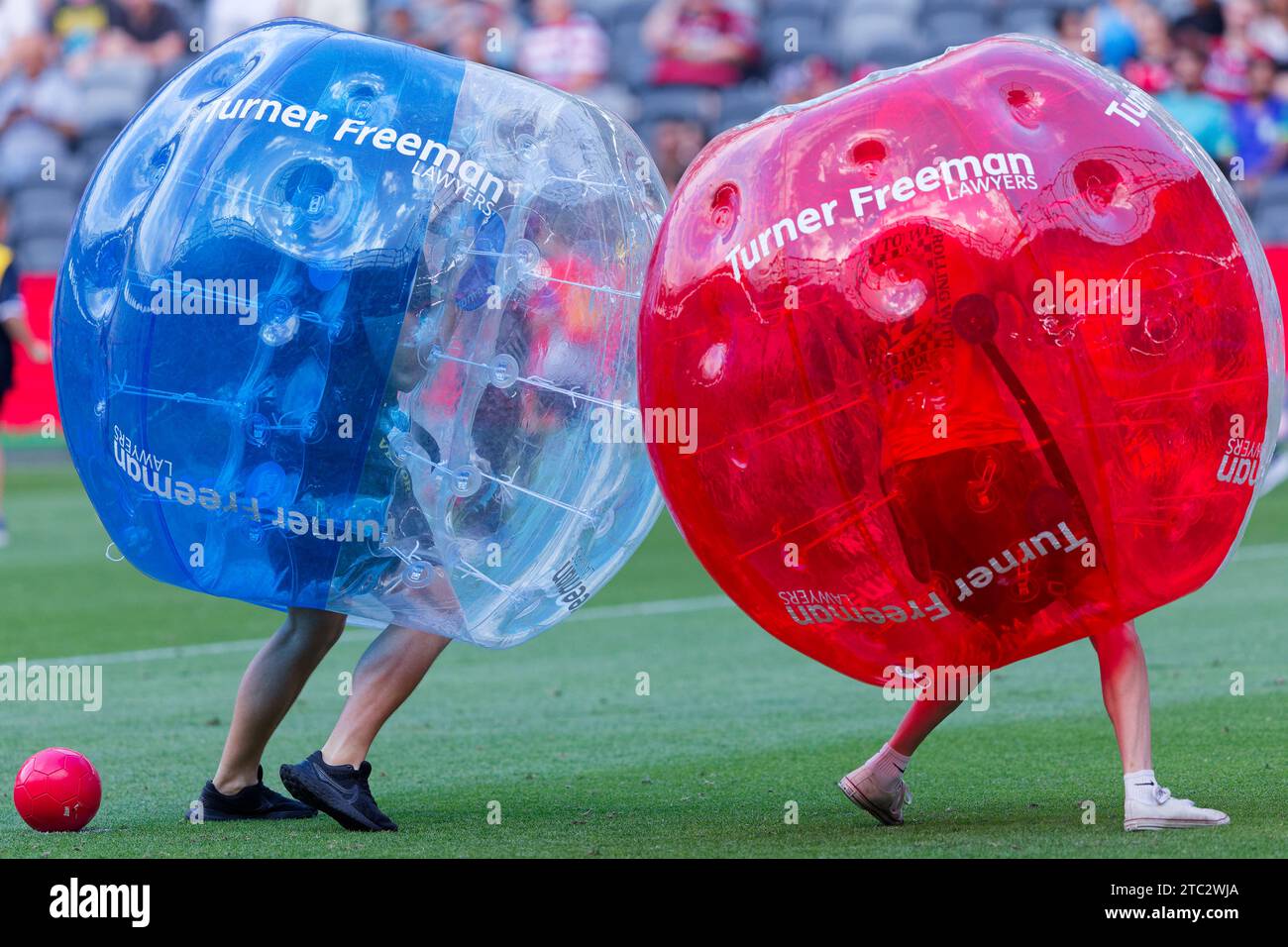 Sydney, Australia. 10th Dec, 2023. A bubble soccer event occurring at ...