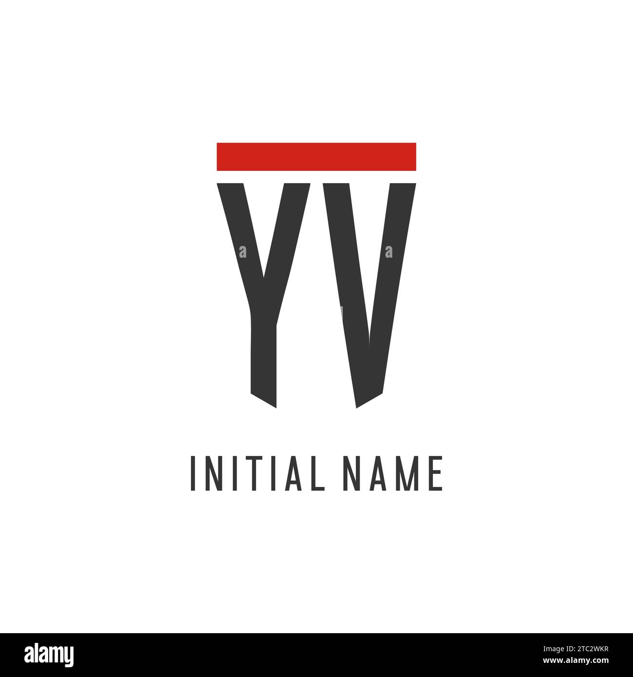 YV initial esport logo with simple shield design style vector graphic ...