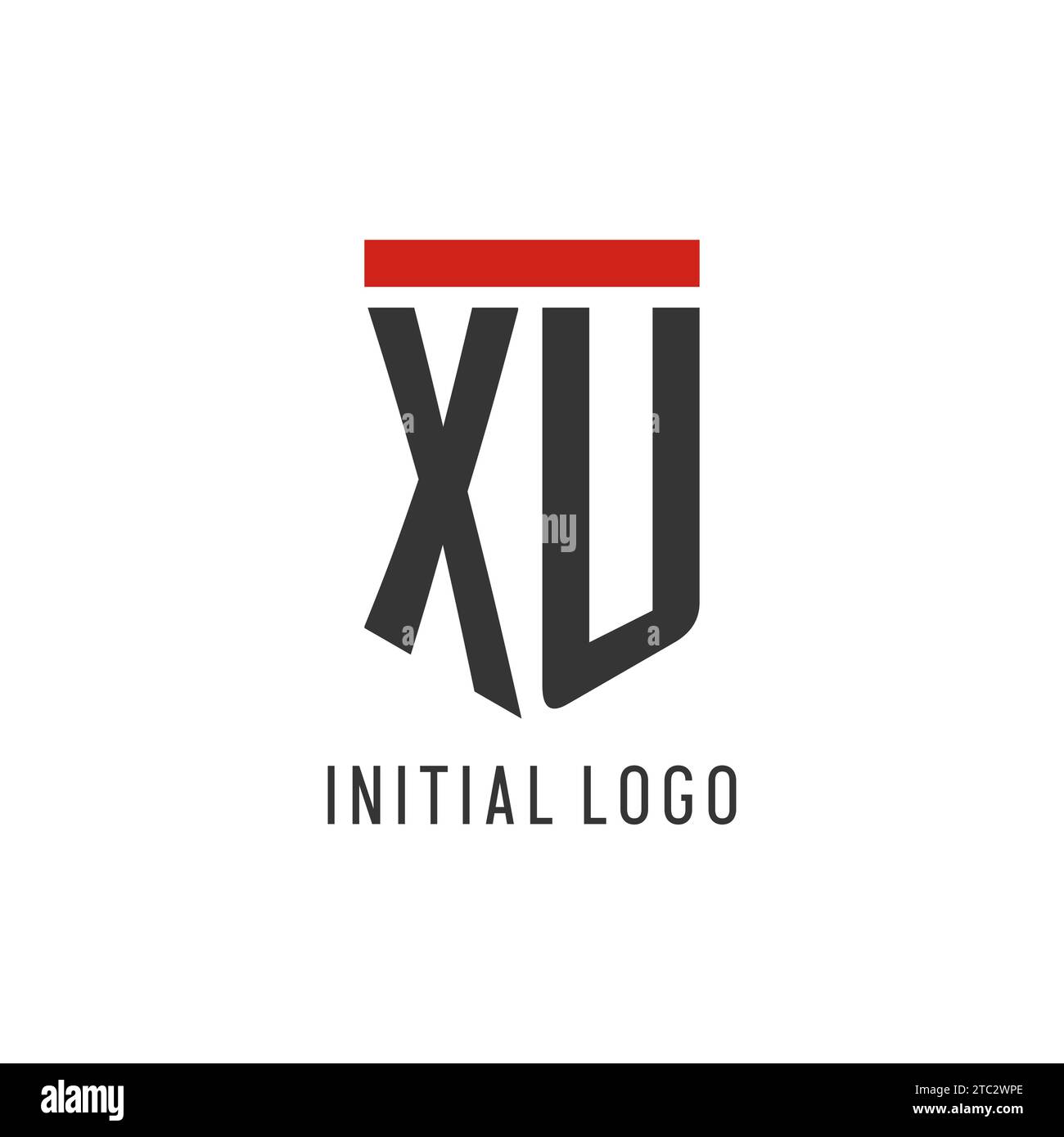 XU initial esport logo with simple shield design style vector graphic Stock Vector Image & Art ...