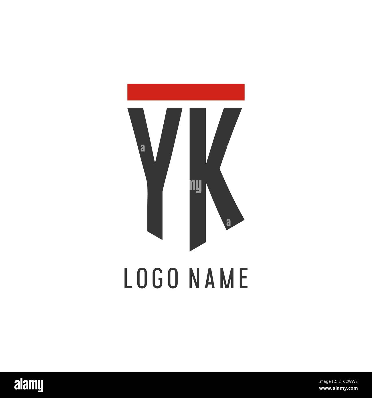 YK initial esport logo with simple shield design style vector graphic Stock Vector Image & Art ...