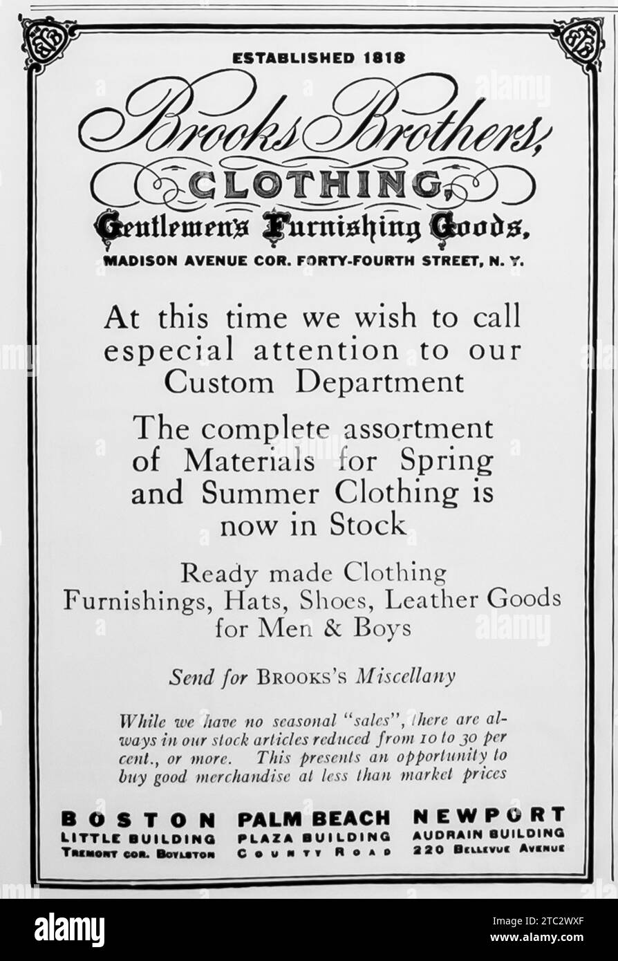 Vintage men's clothing ads hi-res stock photography and images - Alamy