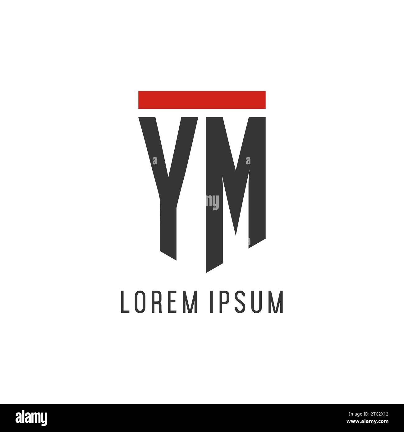 YM initial esport logo with simple shield design style vector graphic Stock Vector Image & Art ...