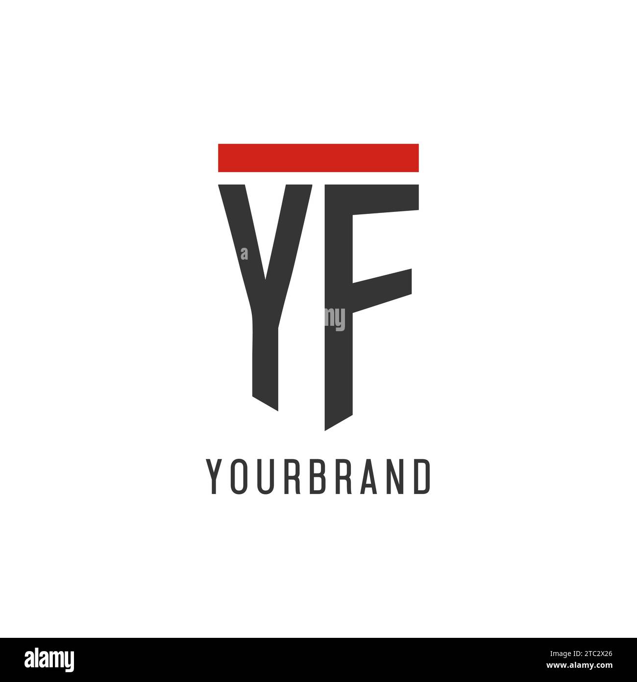 YF initial esport logo with simple shield design style vector graphic ...