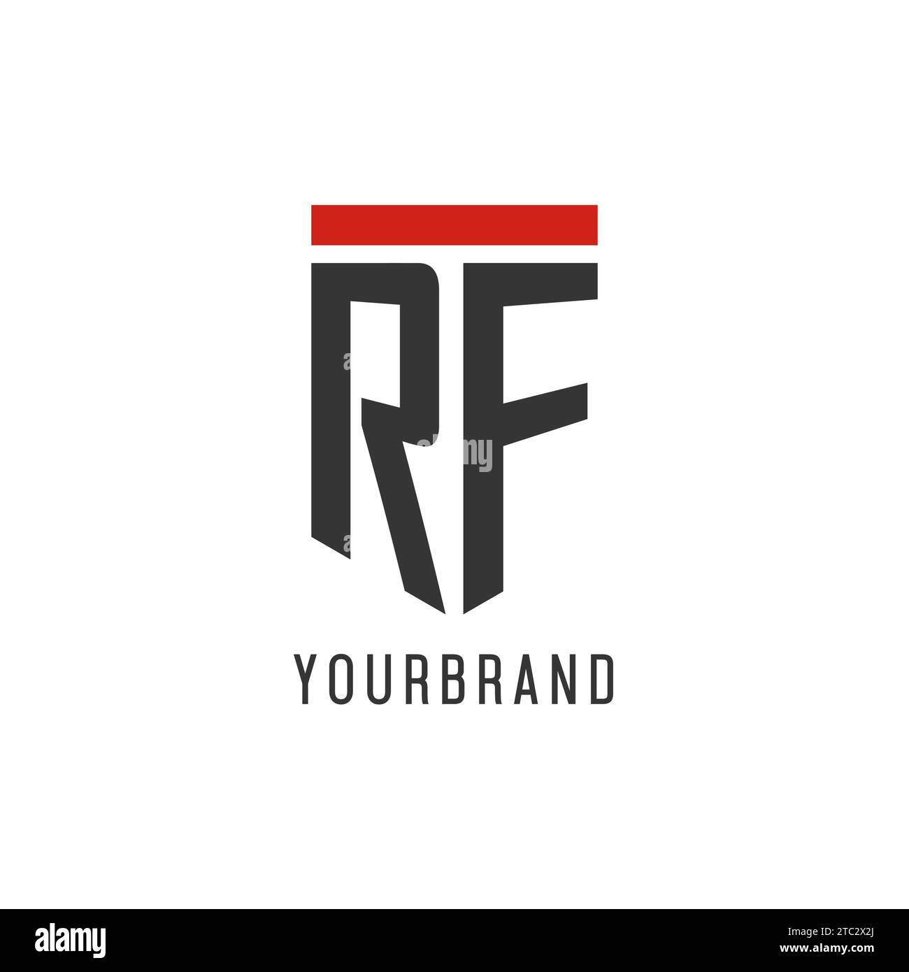 RF initial esport logo with simple shield design style vector graphic Stock Vector Image & Art ...