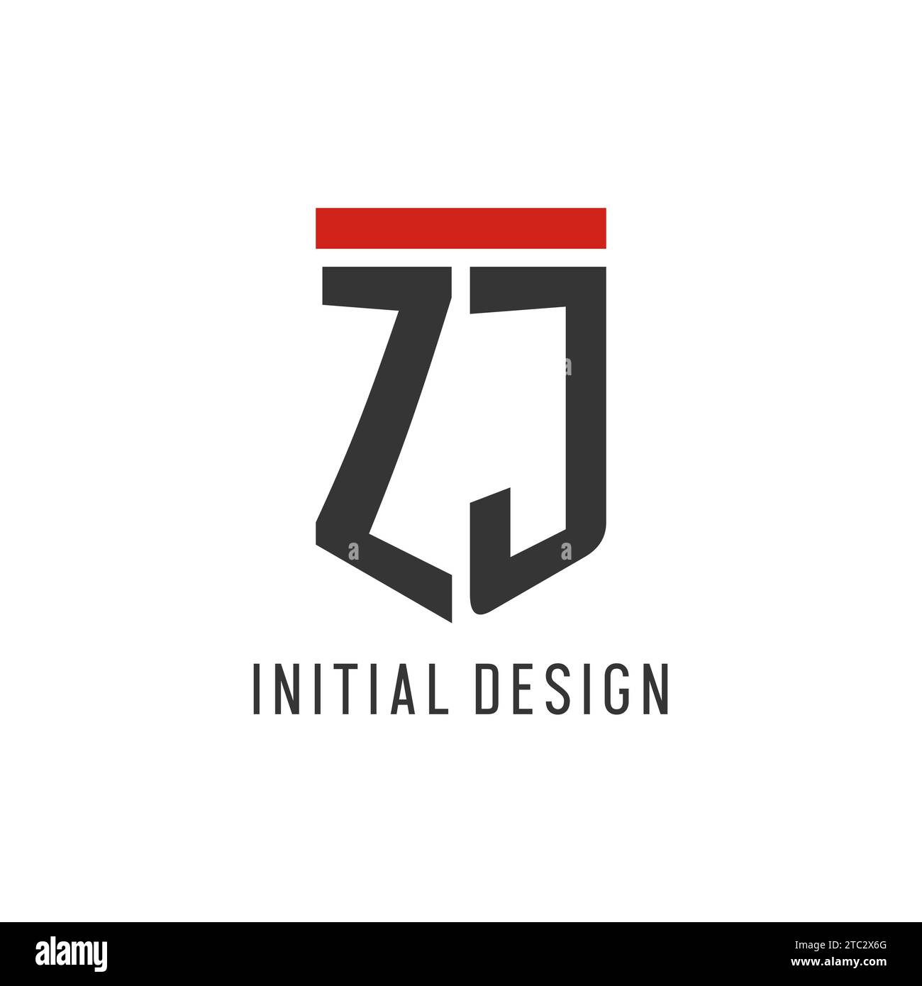 ZJ initial esport logo with simple shield design style vector graphic Stock Vector Image & Art ...