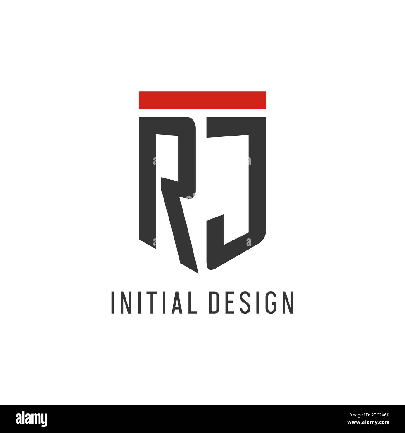 RJ initial esport logo with simple shield design style vector graphic Stock Vector Image & Art ...
