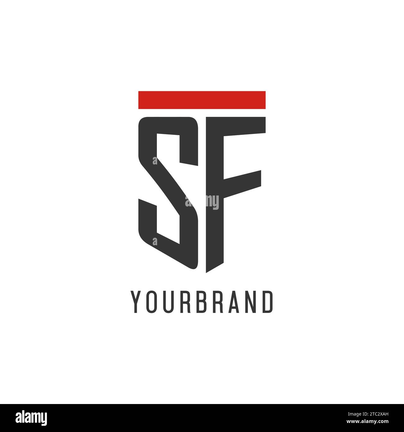 SF initial esport logo with simple shield design style vector graphic ...