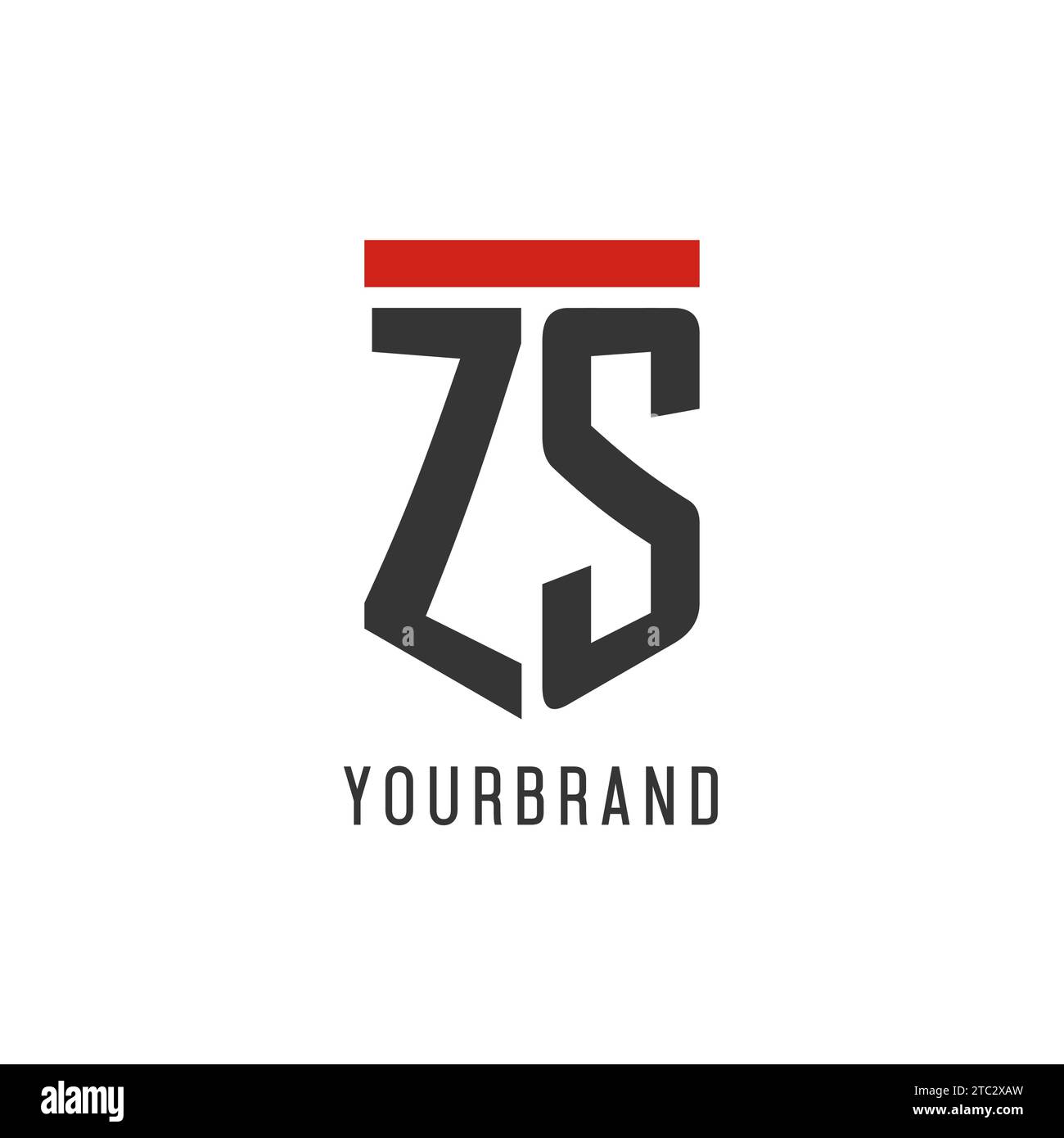 ZS initial esport logo with simple shield design style vector graphic Stock Vector Image & Art ...