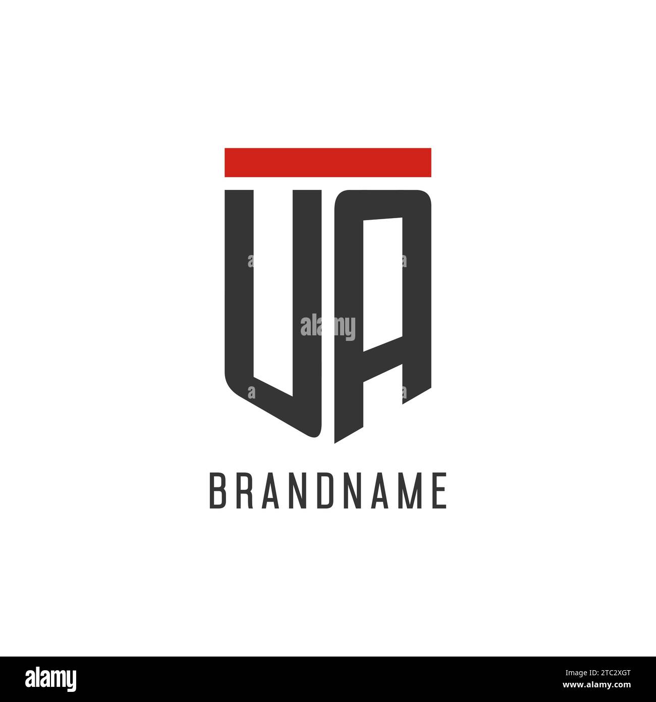 UA initial esport logo with simple shield design style vector graphic Stock Vector Image & Art ...