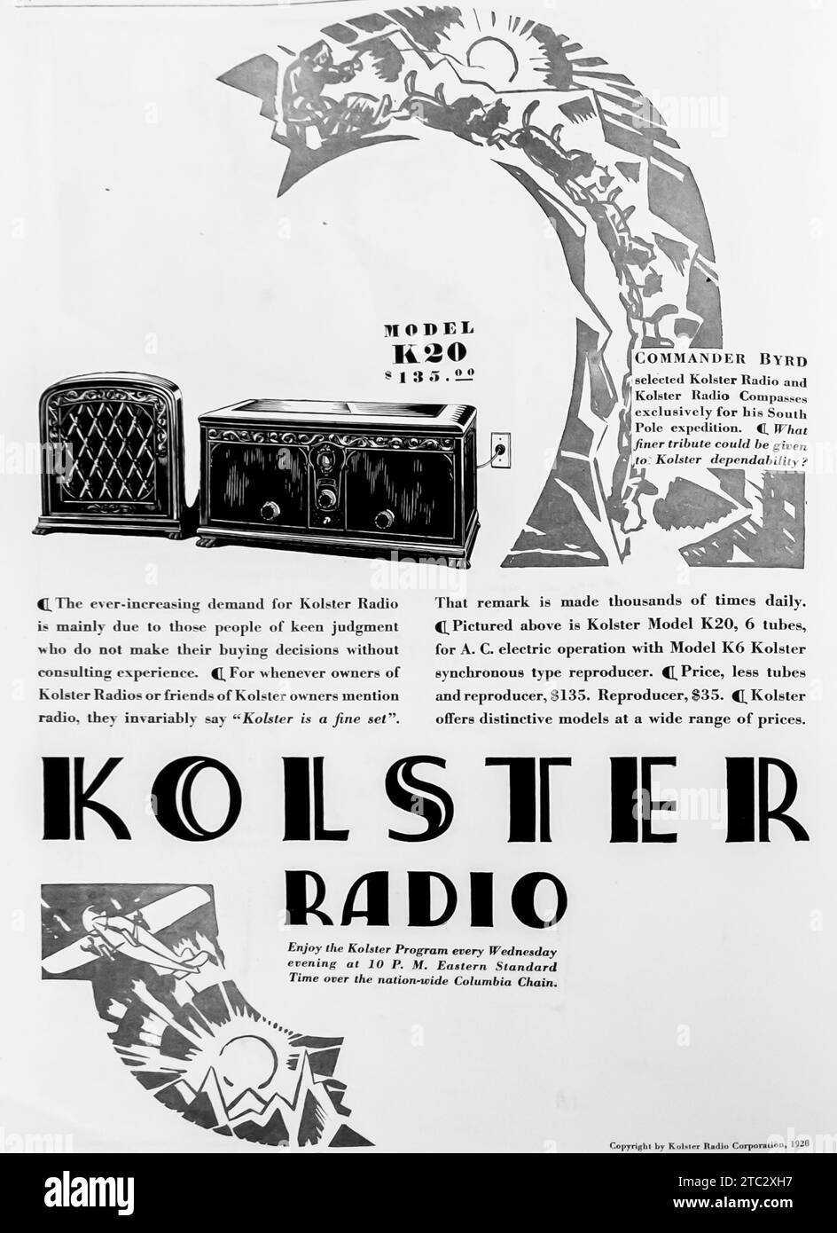 Radio advertising 1920s Black and White Stock Photos & Images - Alamy