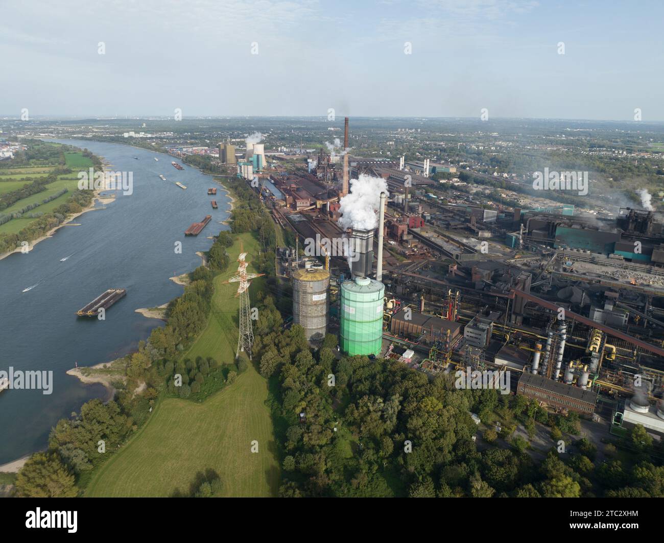 Steel making industry in Germany. large blast furnaces Stock Photo - Alamy