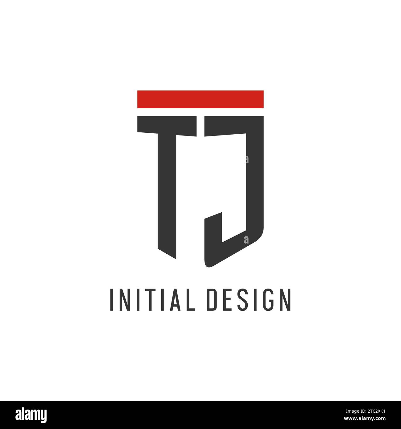 TJ initial esport logo with simple shield design style vector graphic Stock Vector Image & Art ...