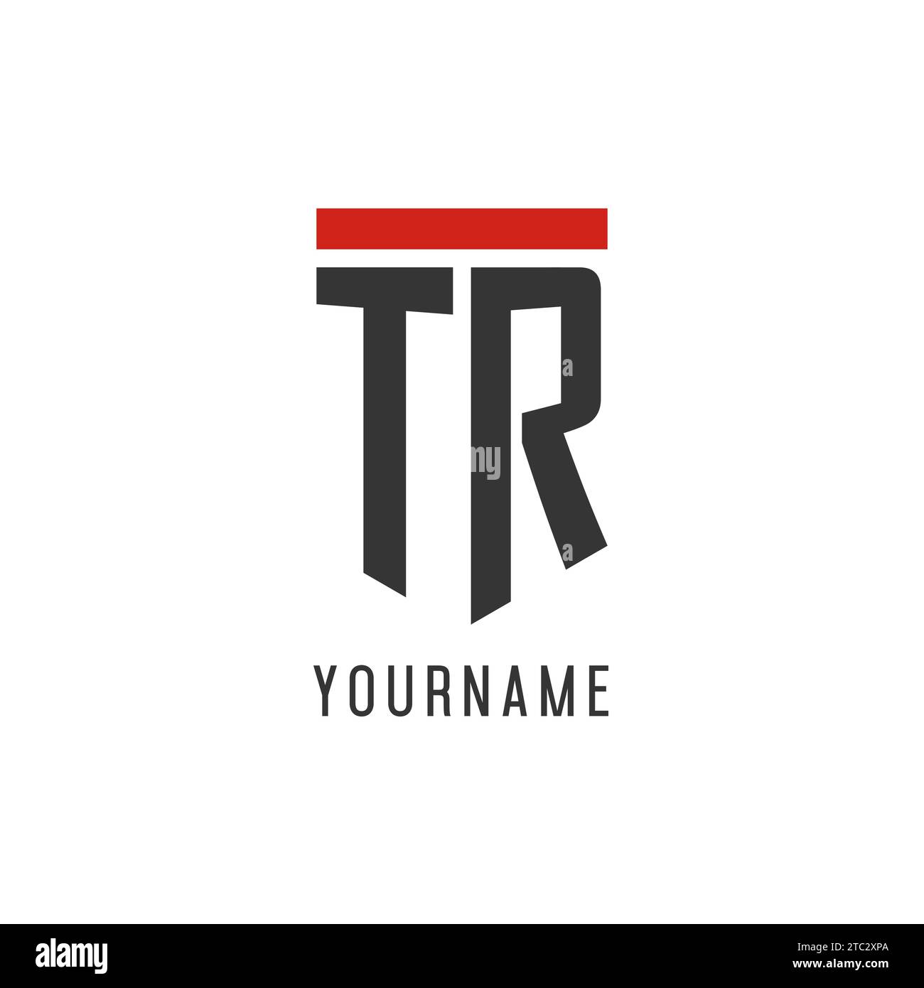 TR initial esport logo with simple shield design style vector graphic ...