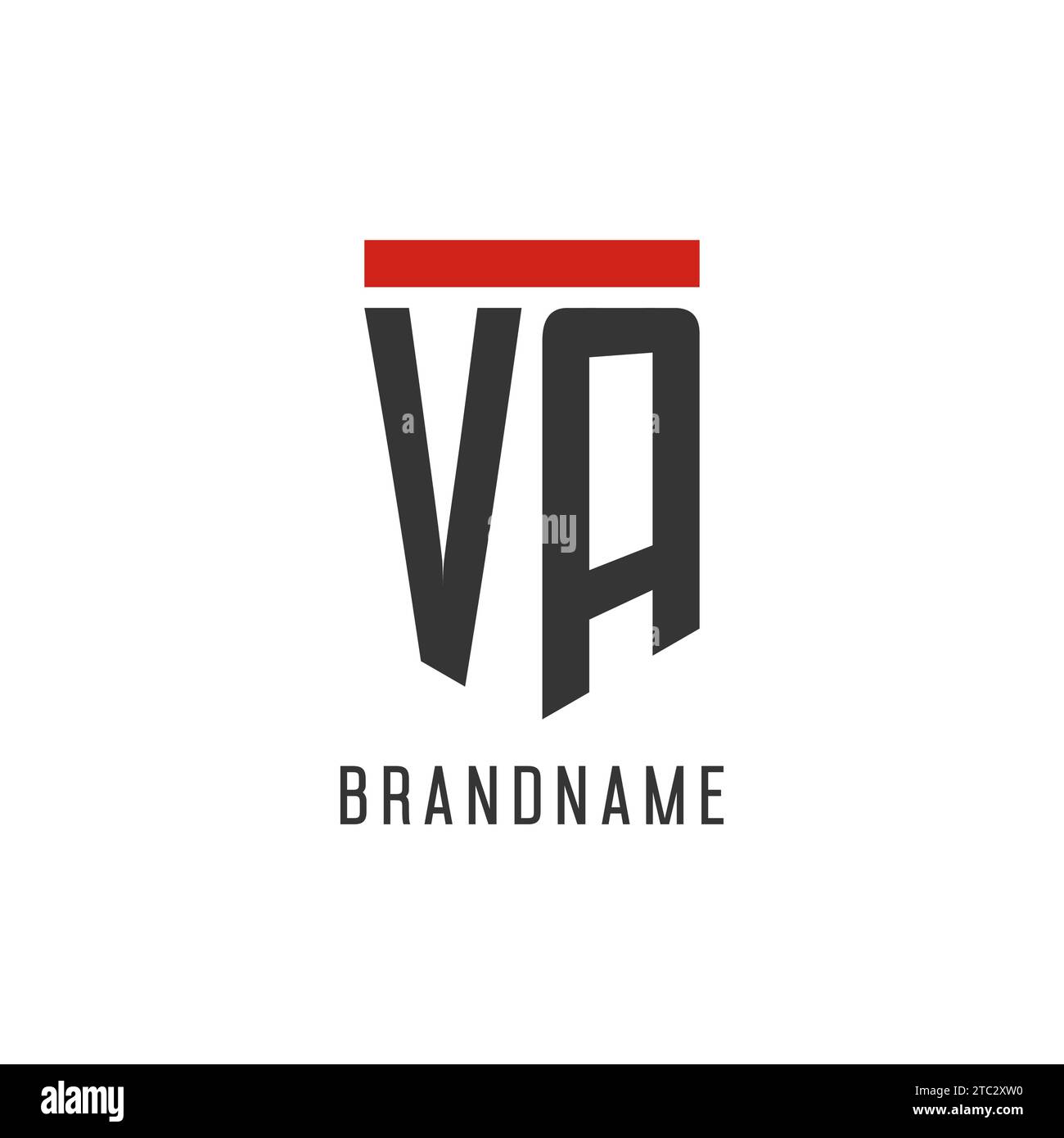 VA initial esport logo with simple shield design style vector graphic ...