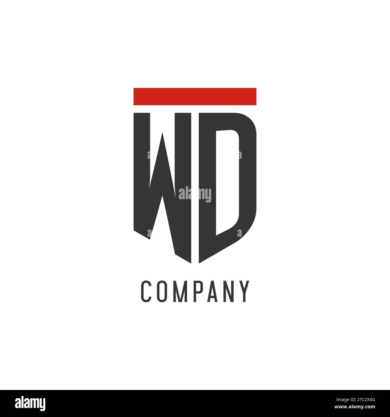 WD initial esport logo with simple shield design style vector graphic Stock Vector Image & Art ...
