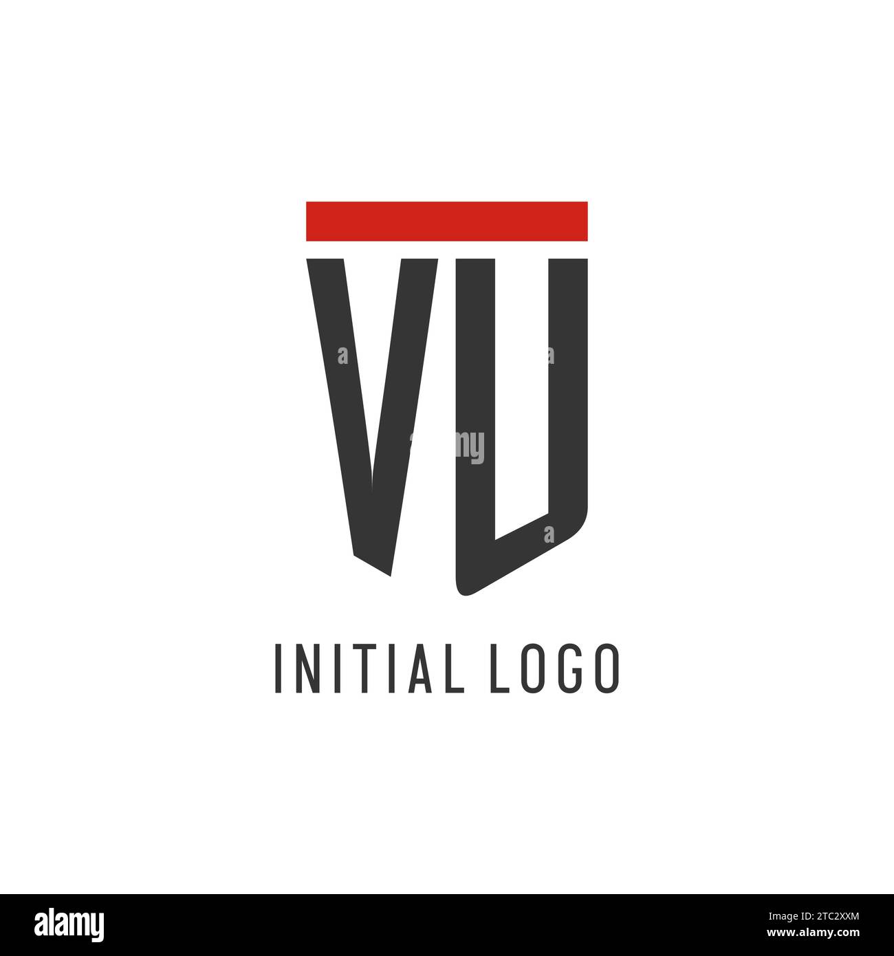 VU initial esport logo with simple shield design style vector graphic Stock Vector Image & Art ...