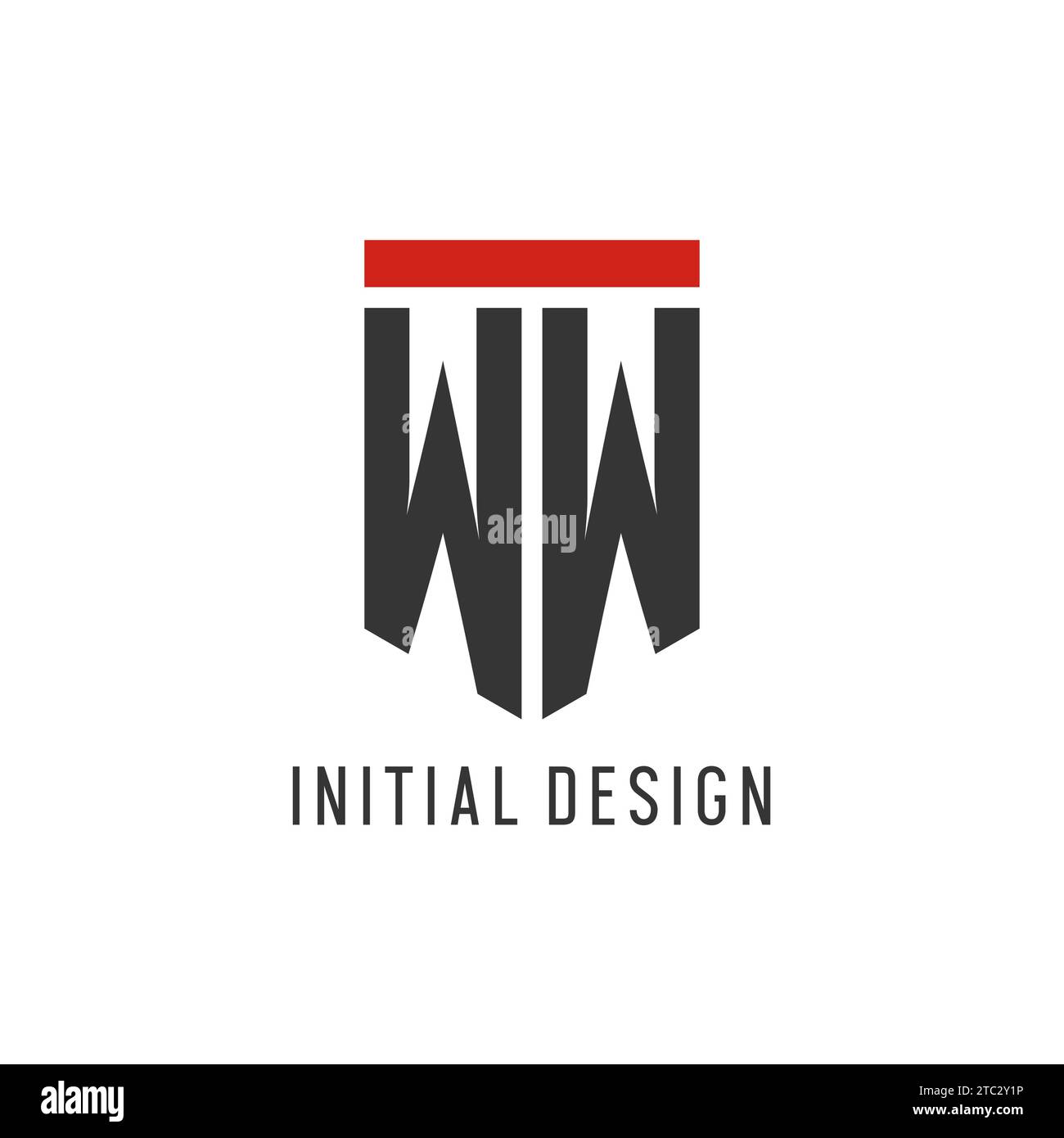 WW initial esport logo with simple shield design style vector graphic Stock Vector Image & Art ...