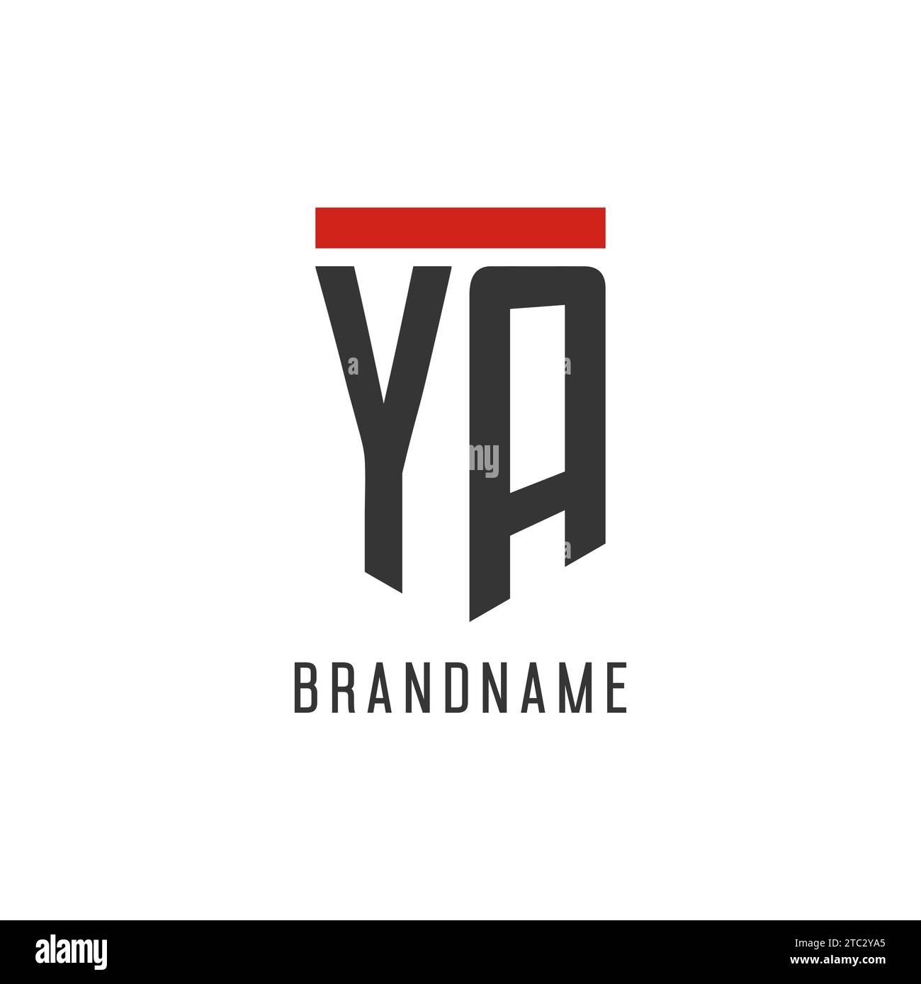 YA initial esport logo with simple shield design style vector graphic ...