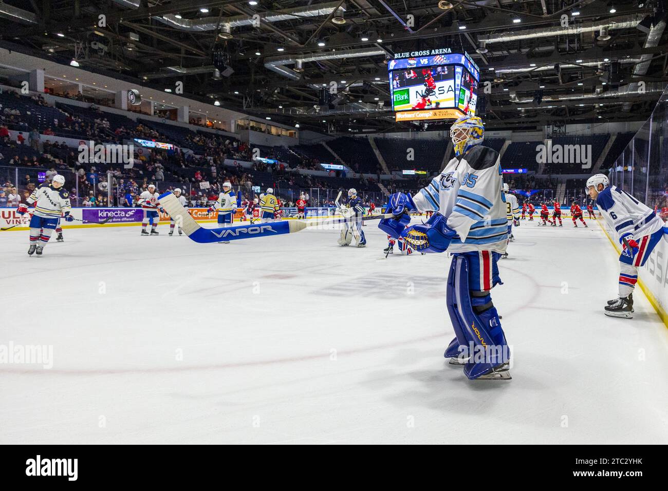 Rochester, New York, USA. 8th Dec, 2023. Rochester Americans goaltender ...