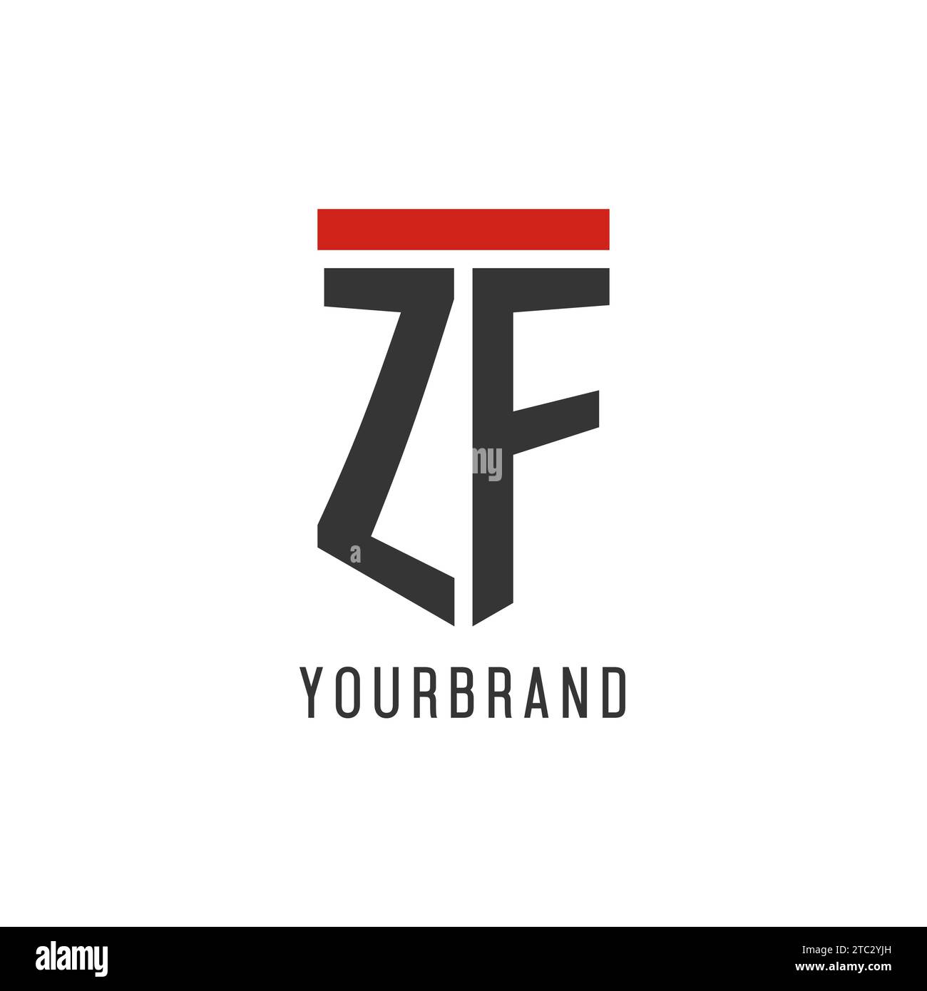 ZF initial esport logo with simple shield design style vector graphic Stock Vector Image & Art ...