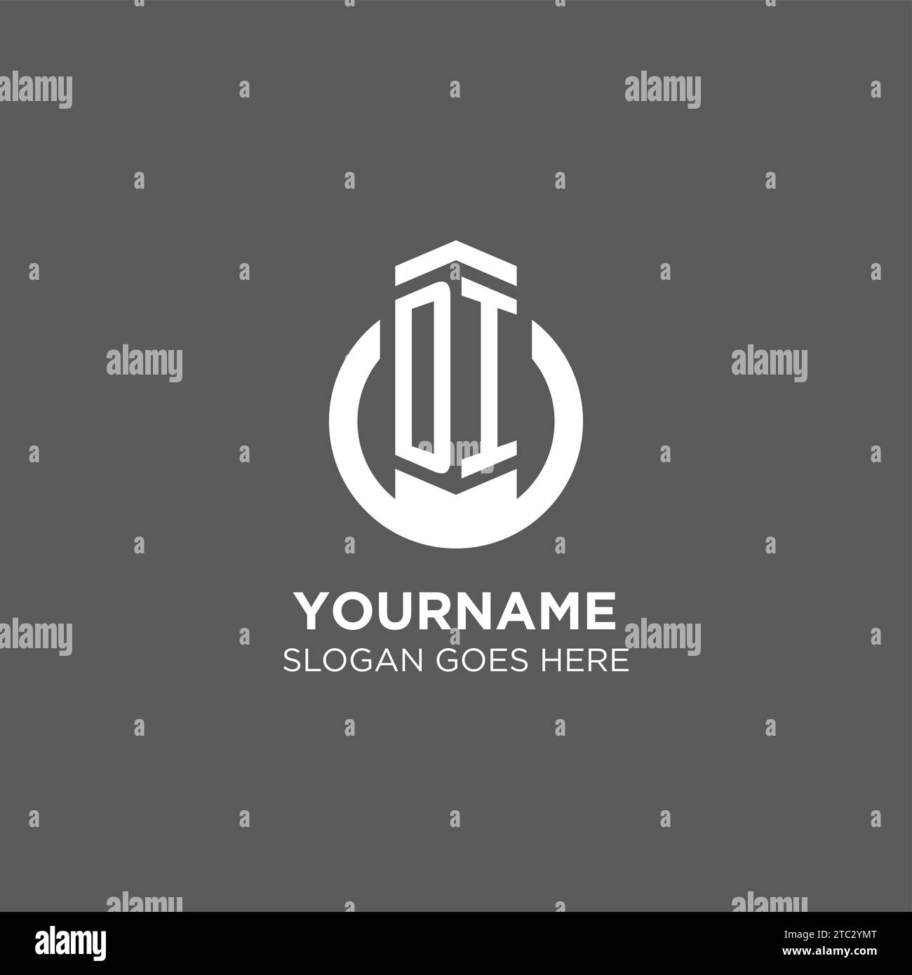 Initial DI circle round line logo, abstract company logo design ideas ...