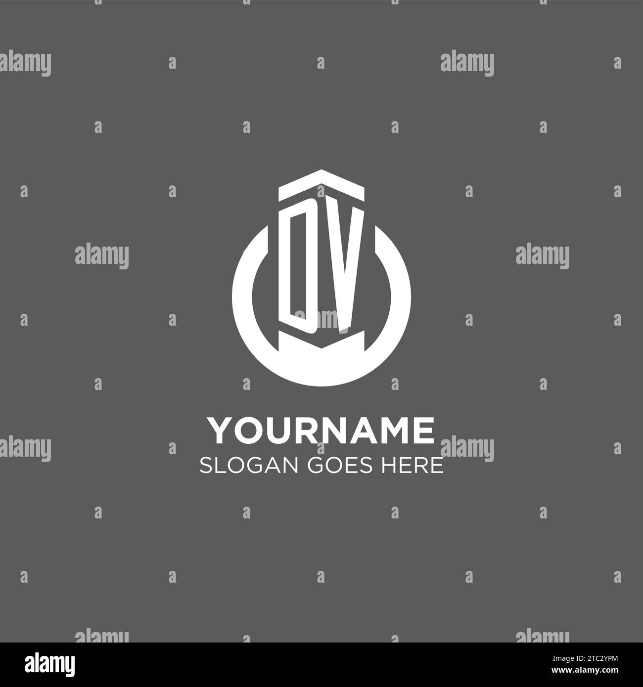 Initial DV circle round line logo, abstract company logo design ideas ...