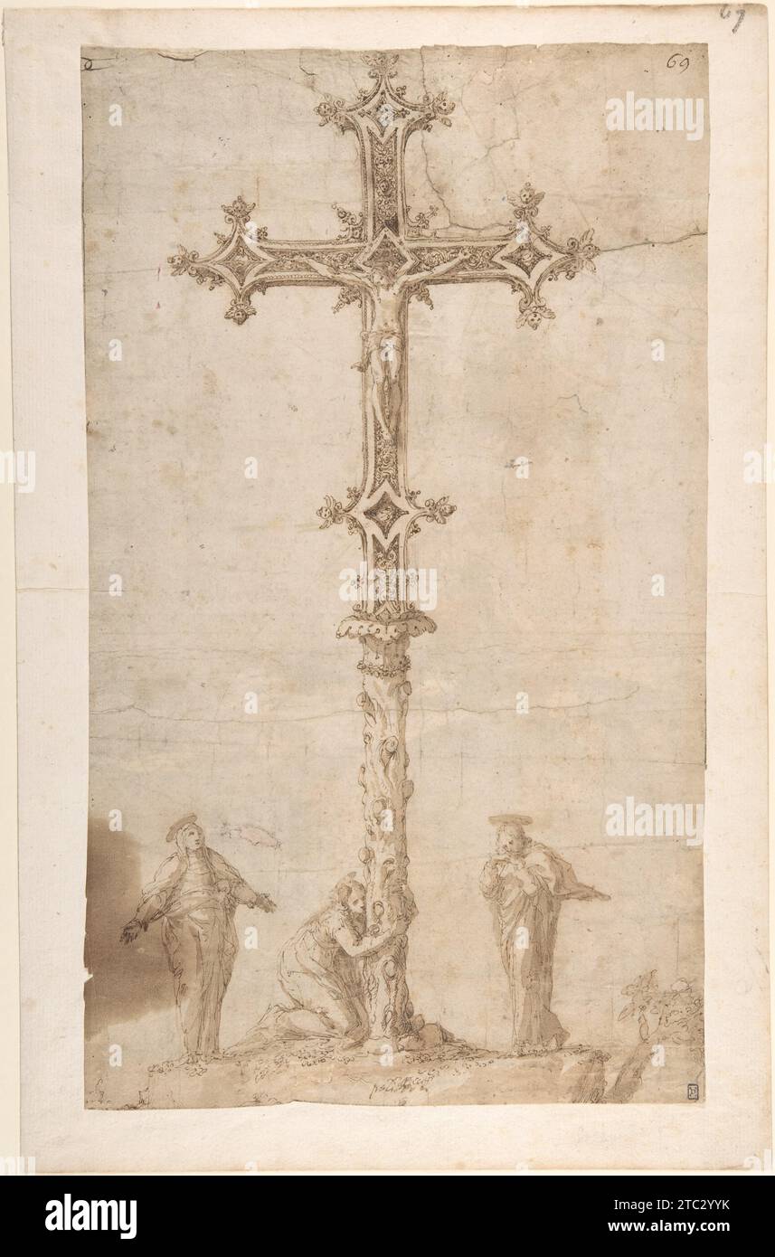 Design for a Crucifix with the Virgin Mary, Saint Mary Magdalen, and Saint John 2003 by Polidoro ...