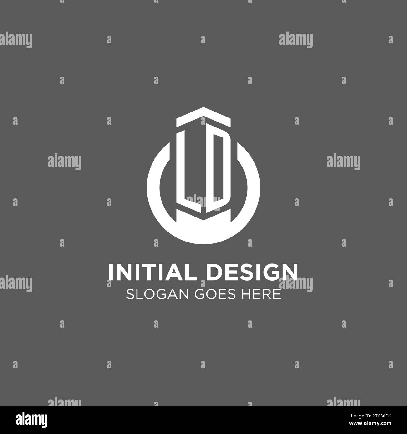 Initial LD circle round line logo, abstract company logo design ideas ...