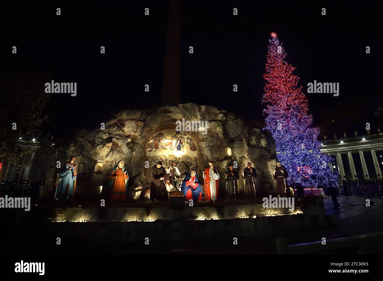 Nativity scene in st peter s square at the vatican hi-res stock ...