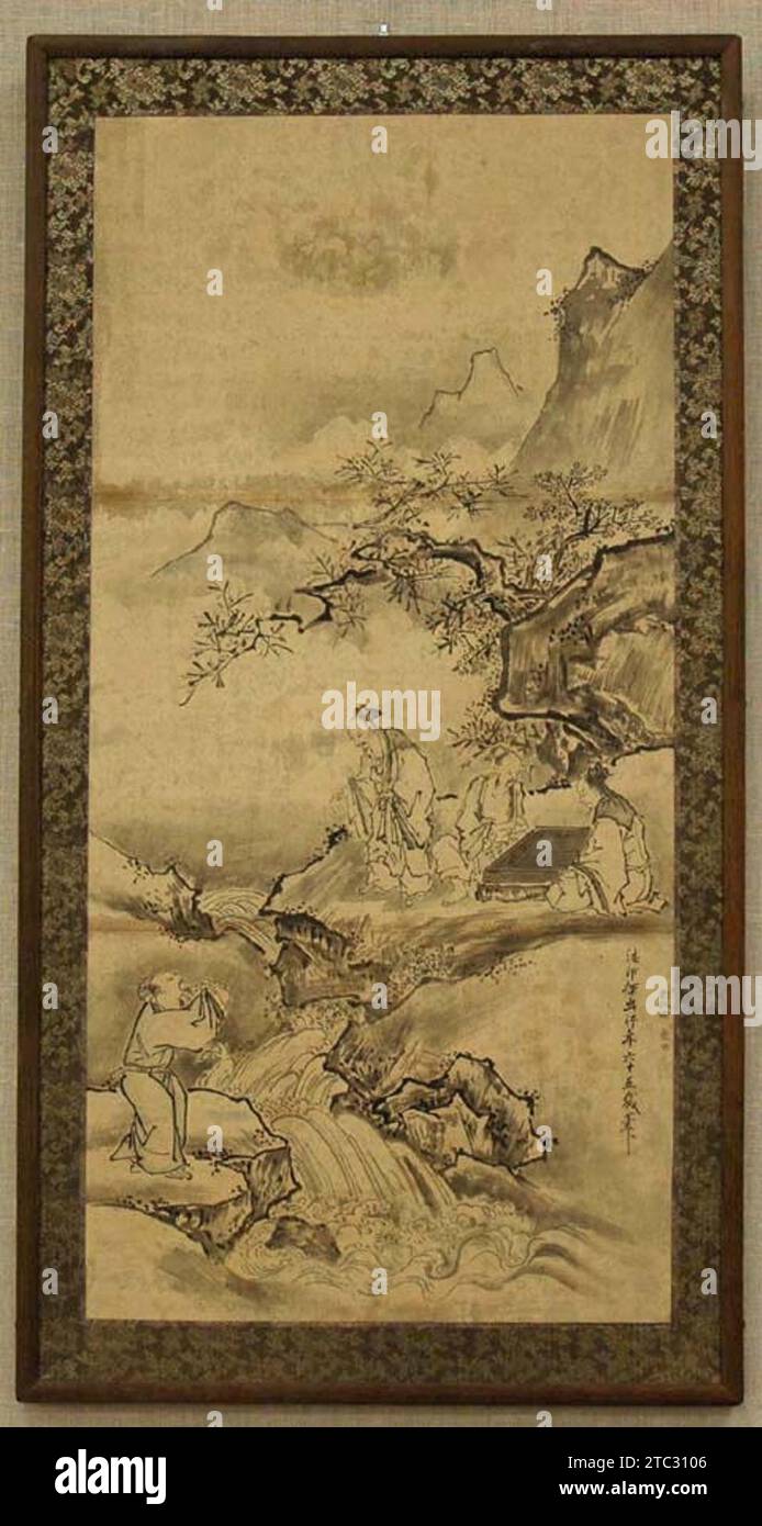 Sketch for a Painting of Scholars at the Game of Go 1996 by Kano Tan'yu ...