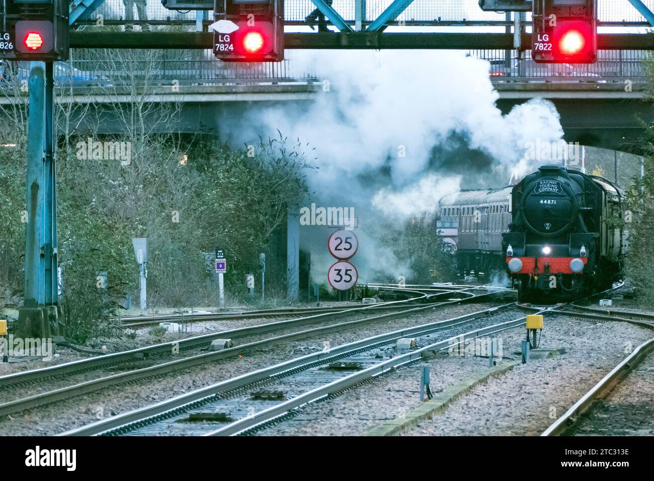 Railway Touring Company 'Lincoln Christmas Express being hauled by LMS ...