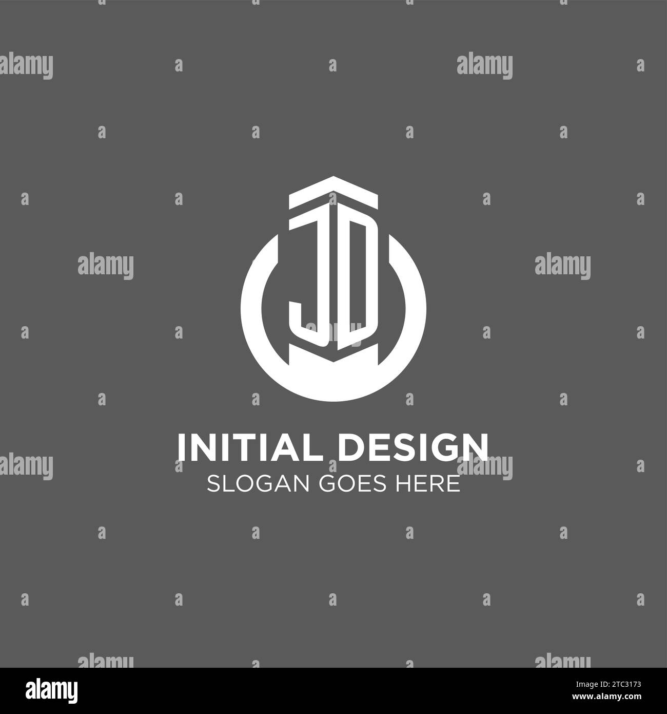 Initial JD circle round line logo, abstract company logo design ideas ...