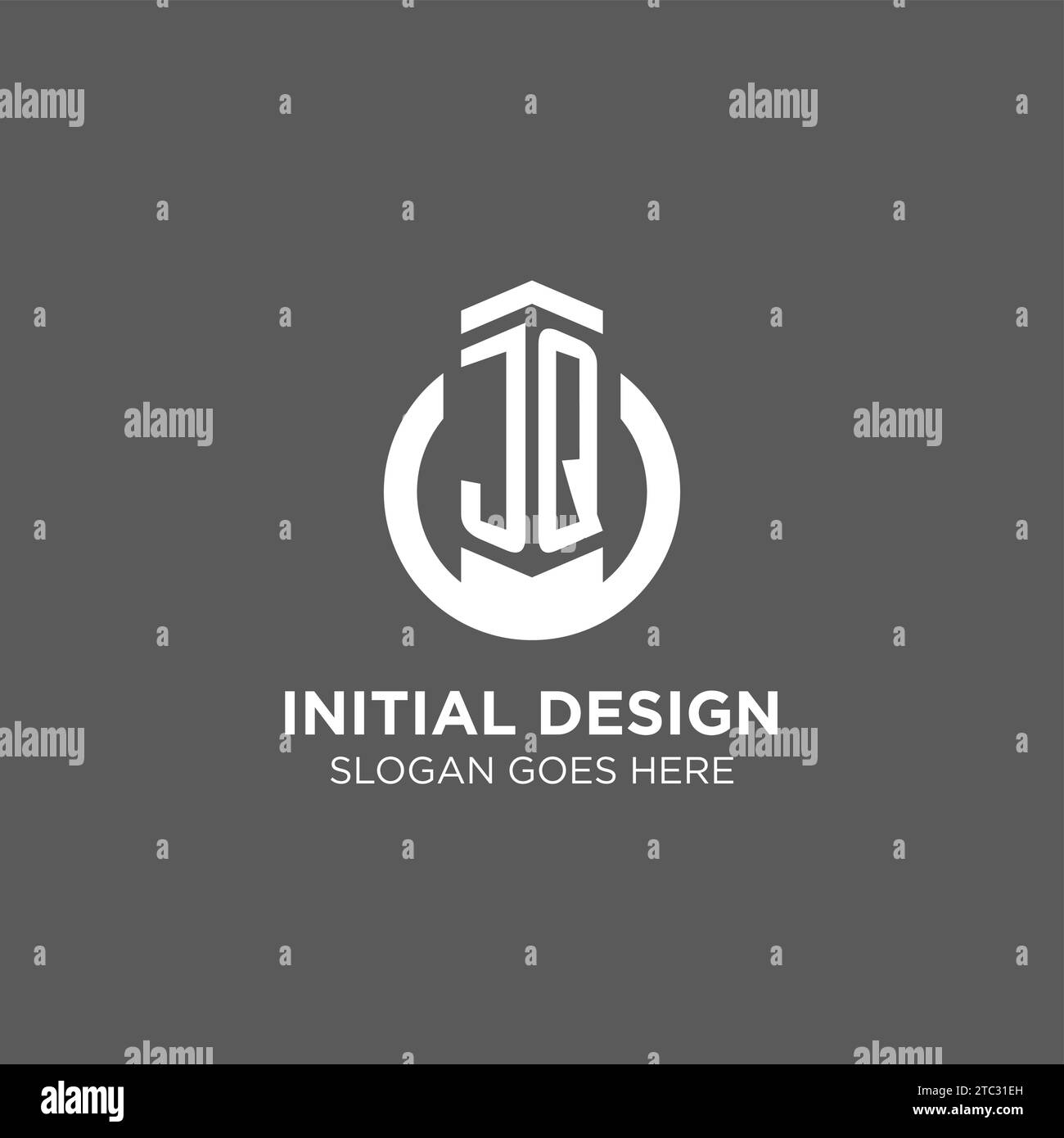 Initial JQ circle round line logo, abstract company logo design ideas ...