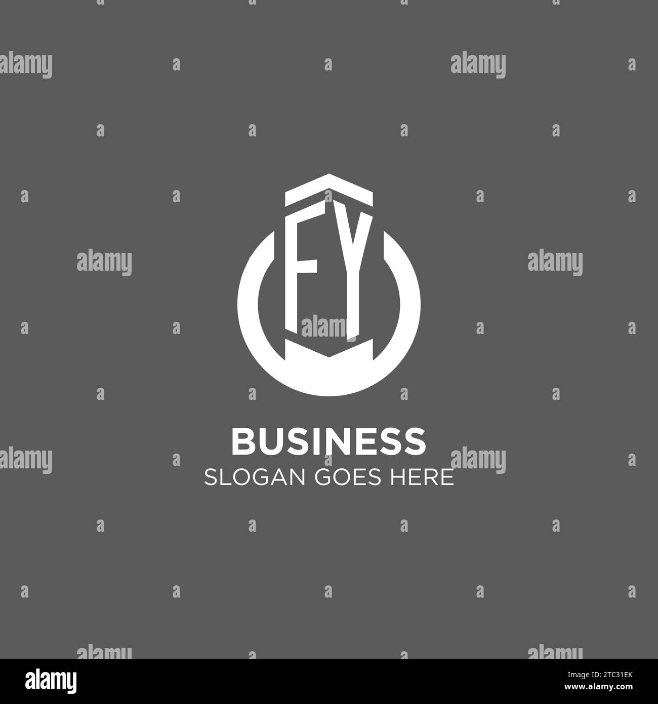 Initial FY circle round line logo, abstract company logo design ideas ...