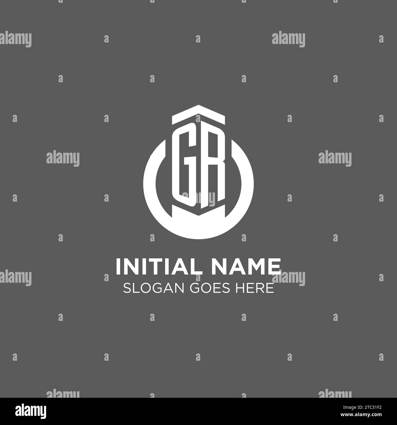 Initial GR circle round line logo, abstract company logo design ideas ...