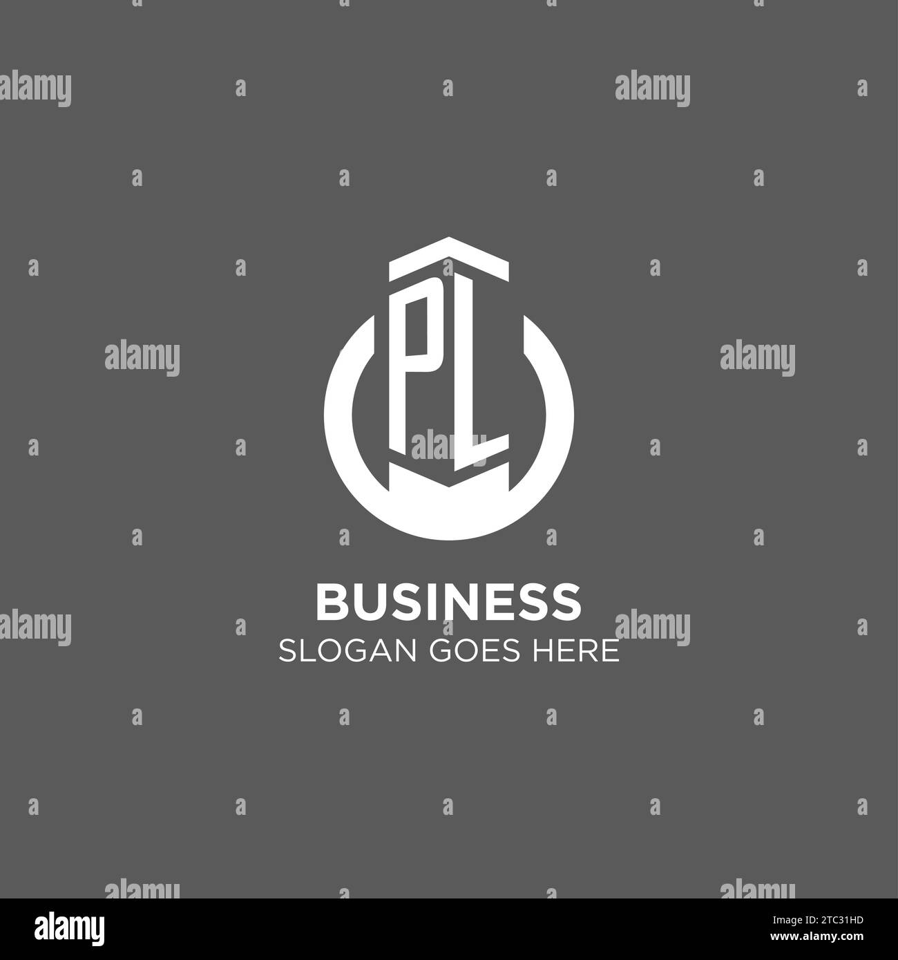 Initial PL circle round line logo, abstract company logo design ideas ...