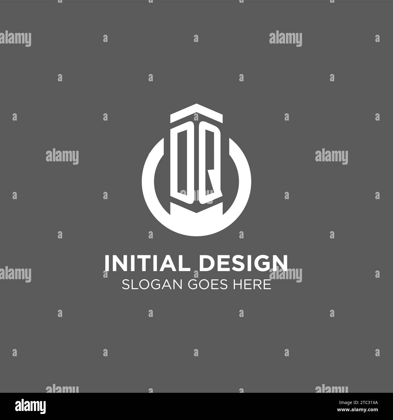 Initial DQ circle round line logo, abstract company logo design ideas ...