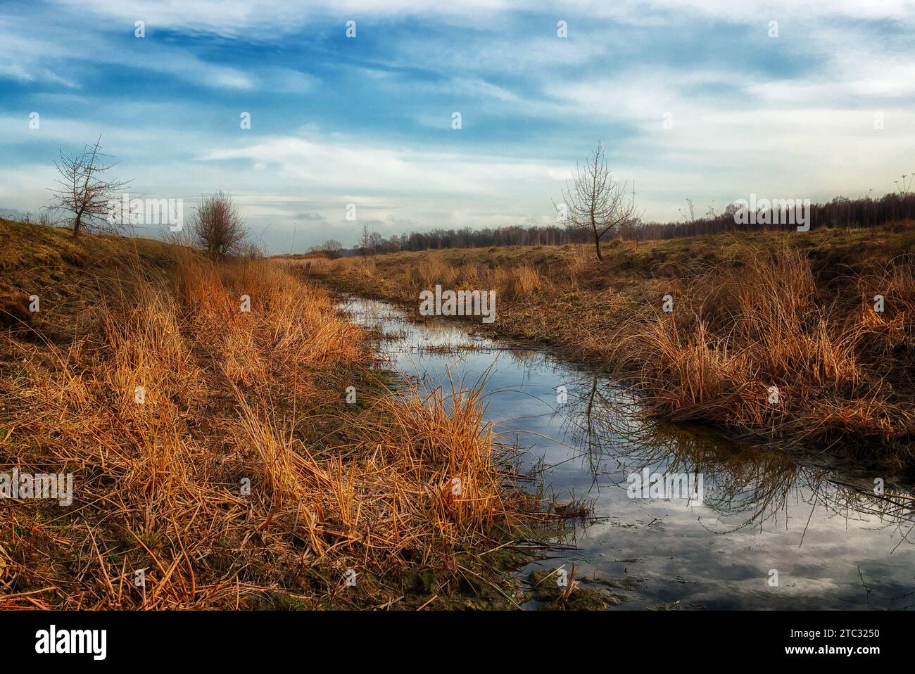 Stream meandering through a field hi-res stock photography and images ...