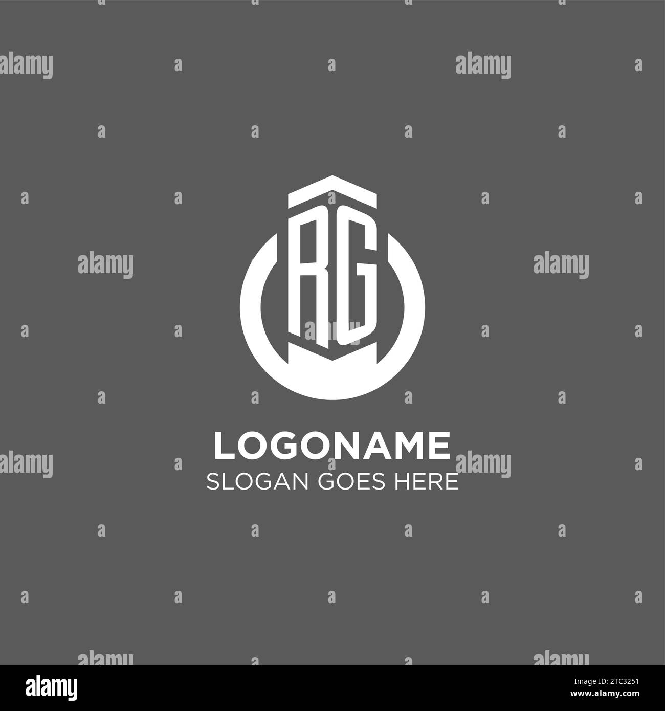 Initial RG circle round line logo, abstract company logo design ideas ...