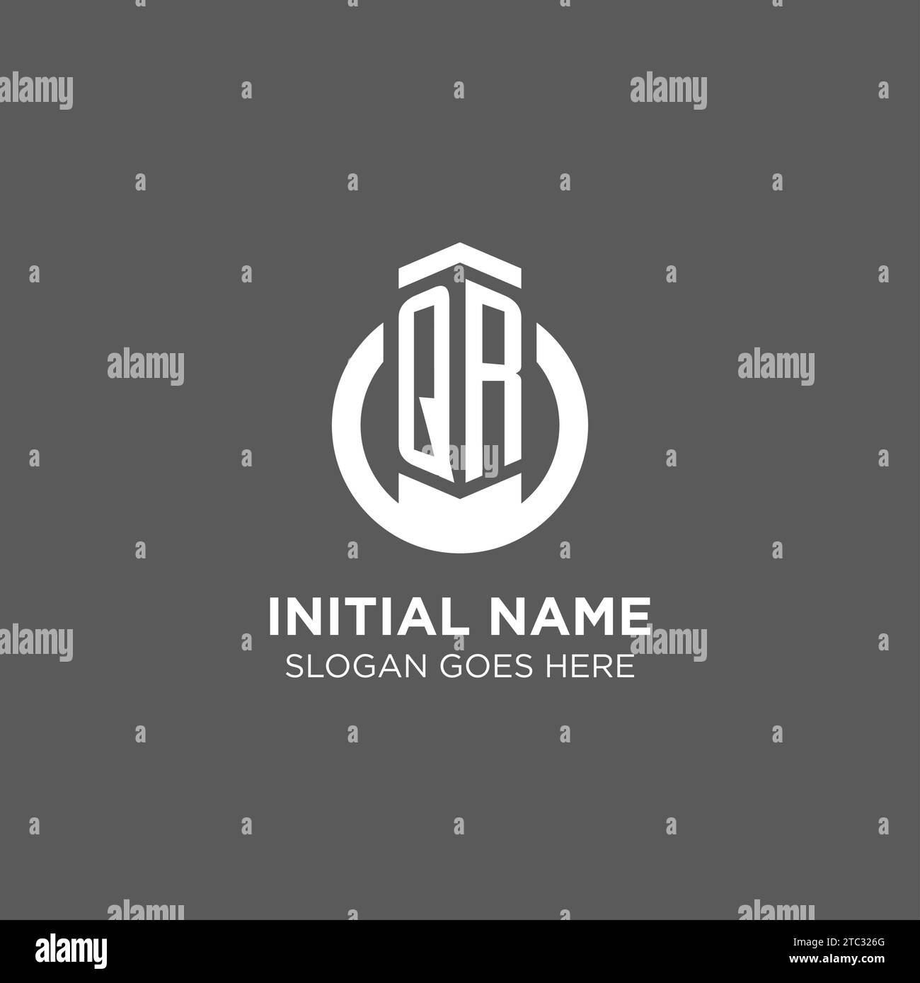 Initial QR circle round line logo, abstract company logo design ideas ...