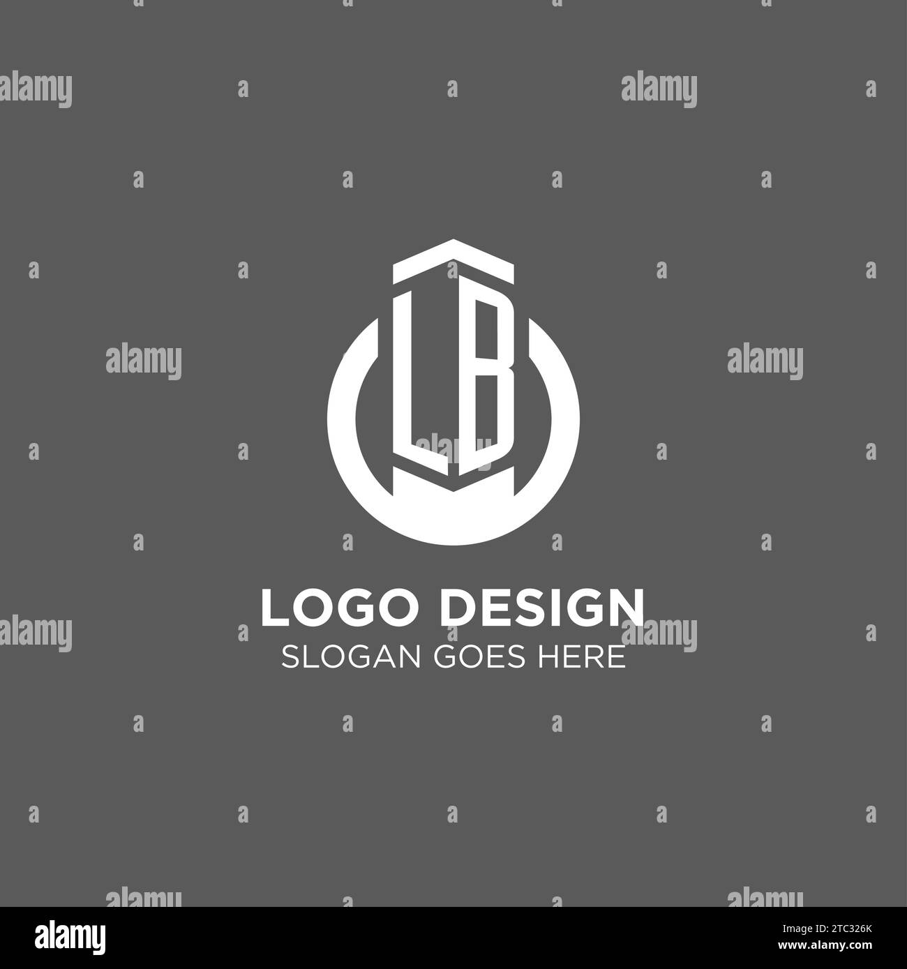 Initial LB circle round line logo, abstract company logo design ideas vector graphic Stock ...