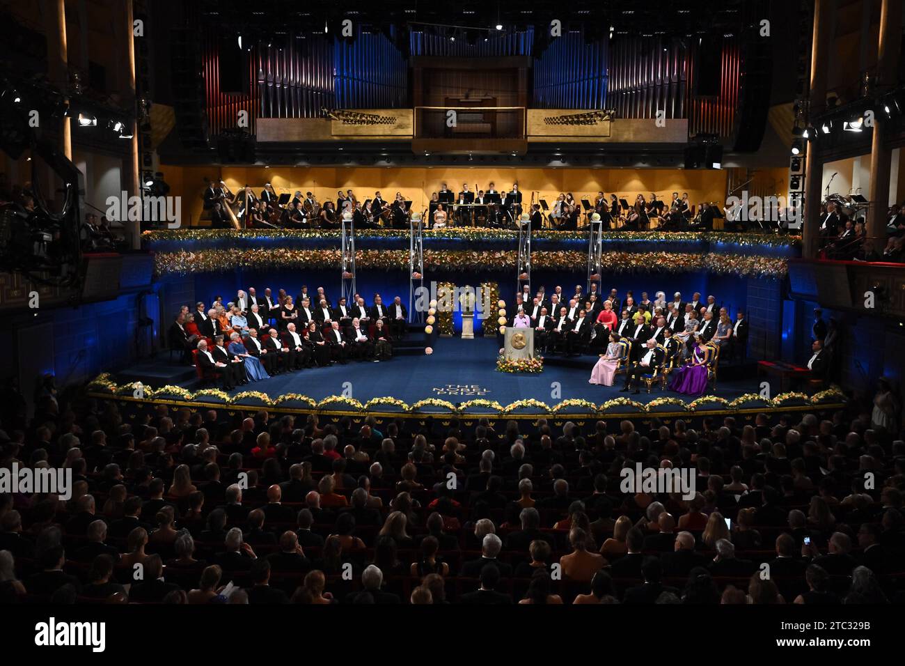 The Nobel Prize ceremony at the Concert Hall in Stockholm, Sweden on ...