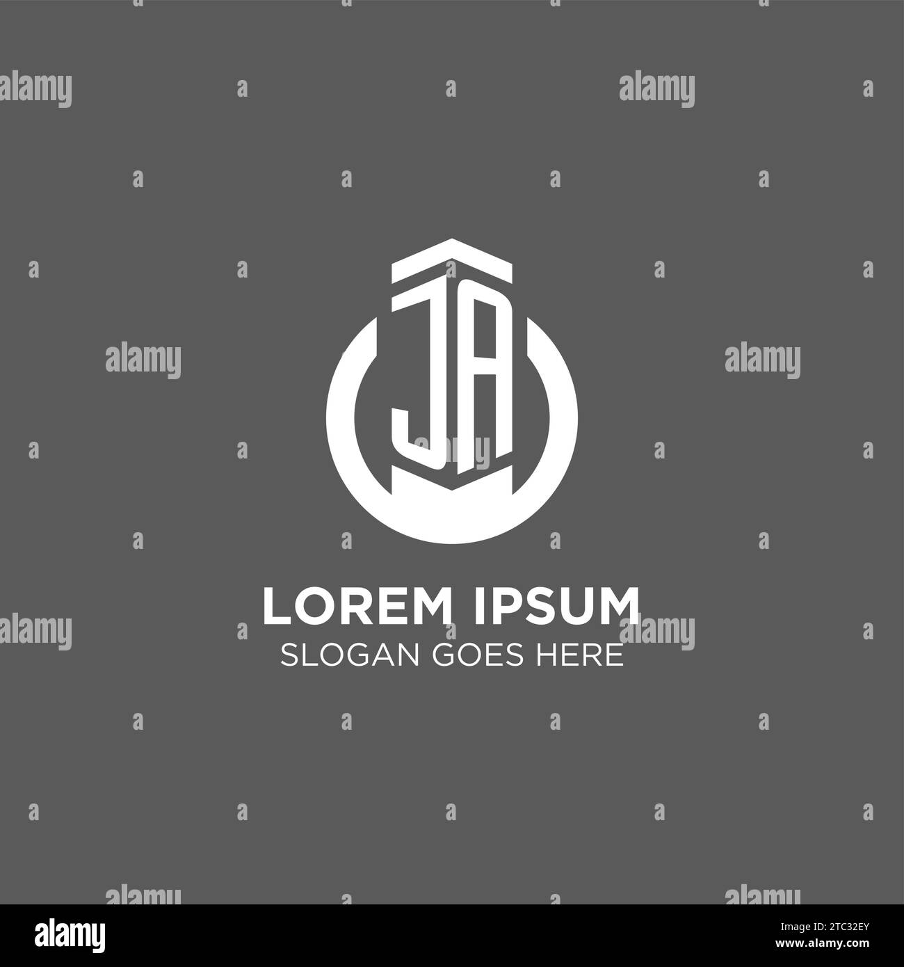 Initial JA circle round line logo, abstract company logo design ideas ...