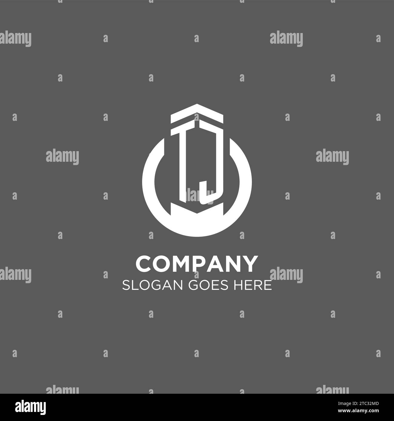 Initial TJ circle round line logo, abstract company logo design ideas ...