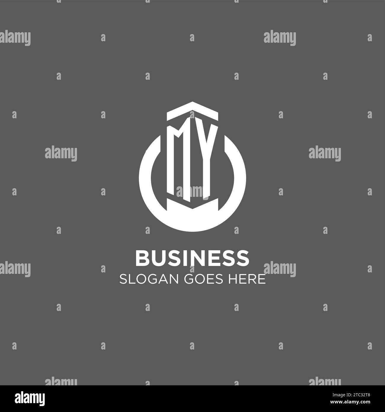 Initial MY circle round line logo, abstract company logo design ideas ...