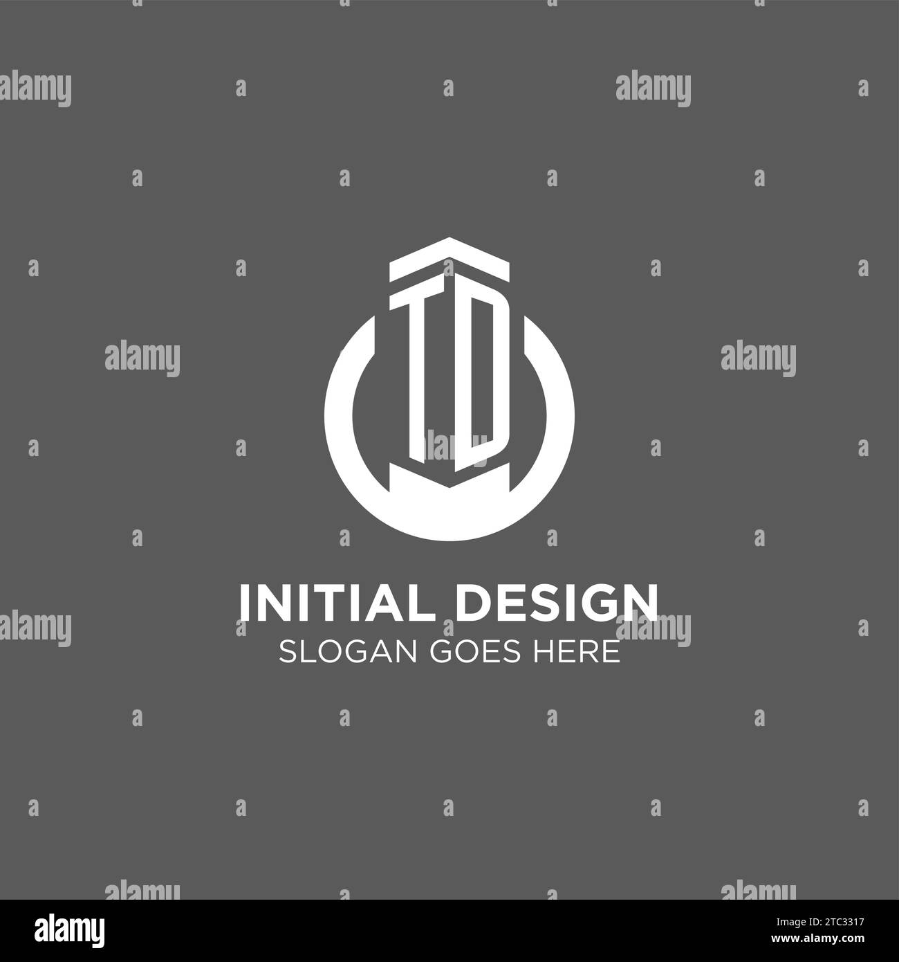 Initial TD circle round line logo, abstract company logo design ideas ...