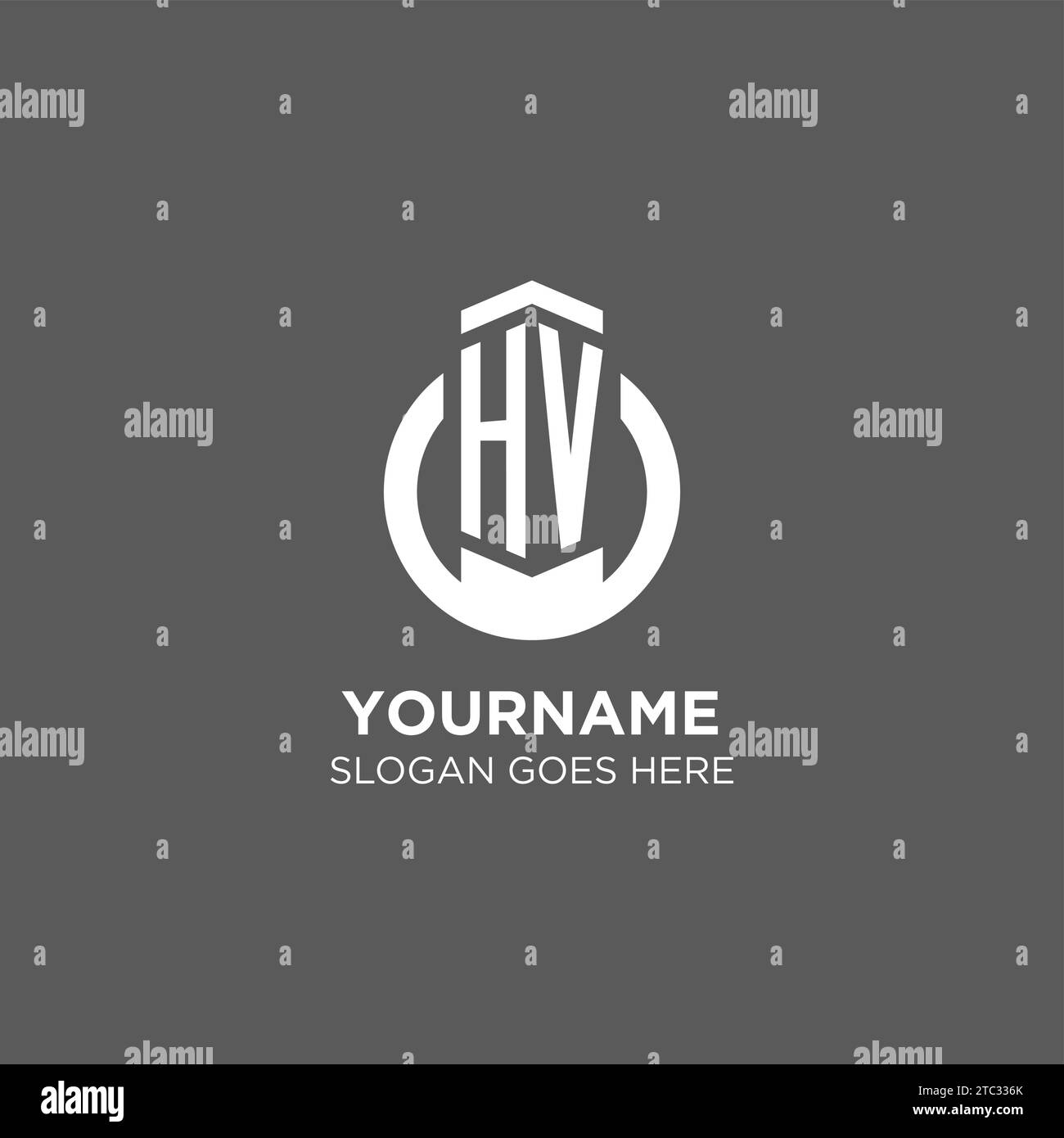 Initial HV circle round line logo, abstract company logo design ideas ...