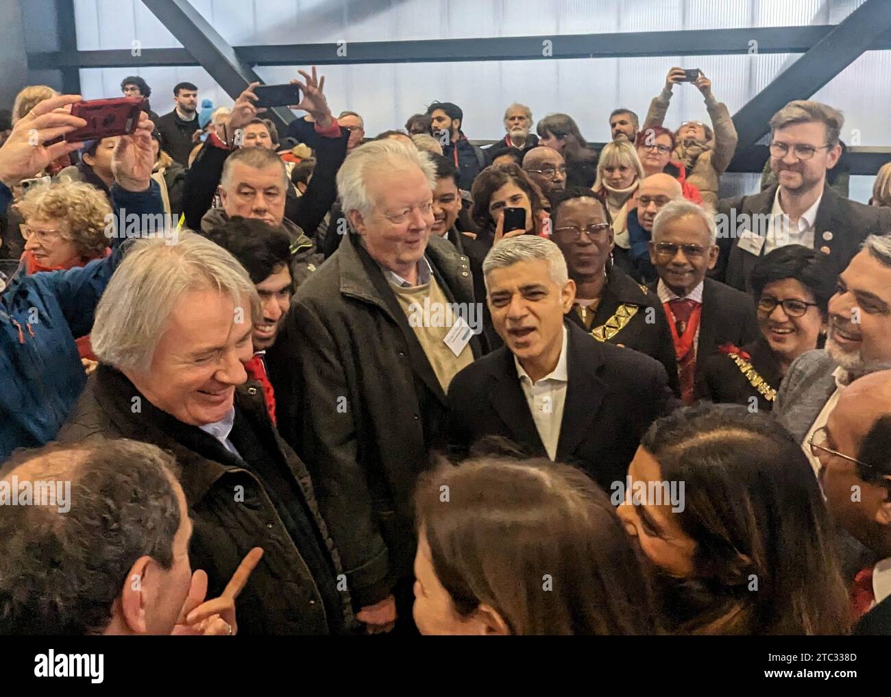 Mayor of London Sadiq Khan (centre right) opens Brent Cross West in ...