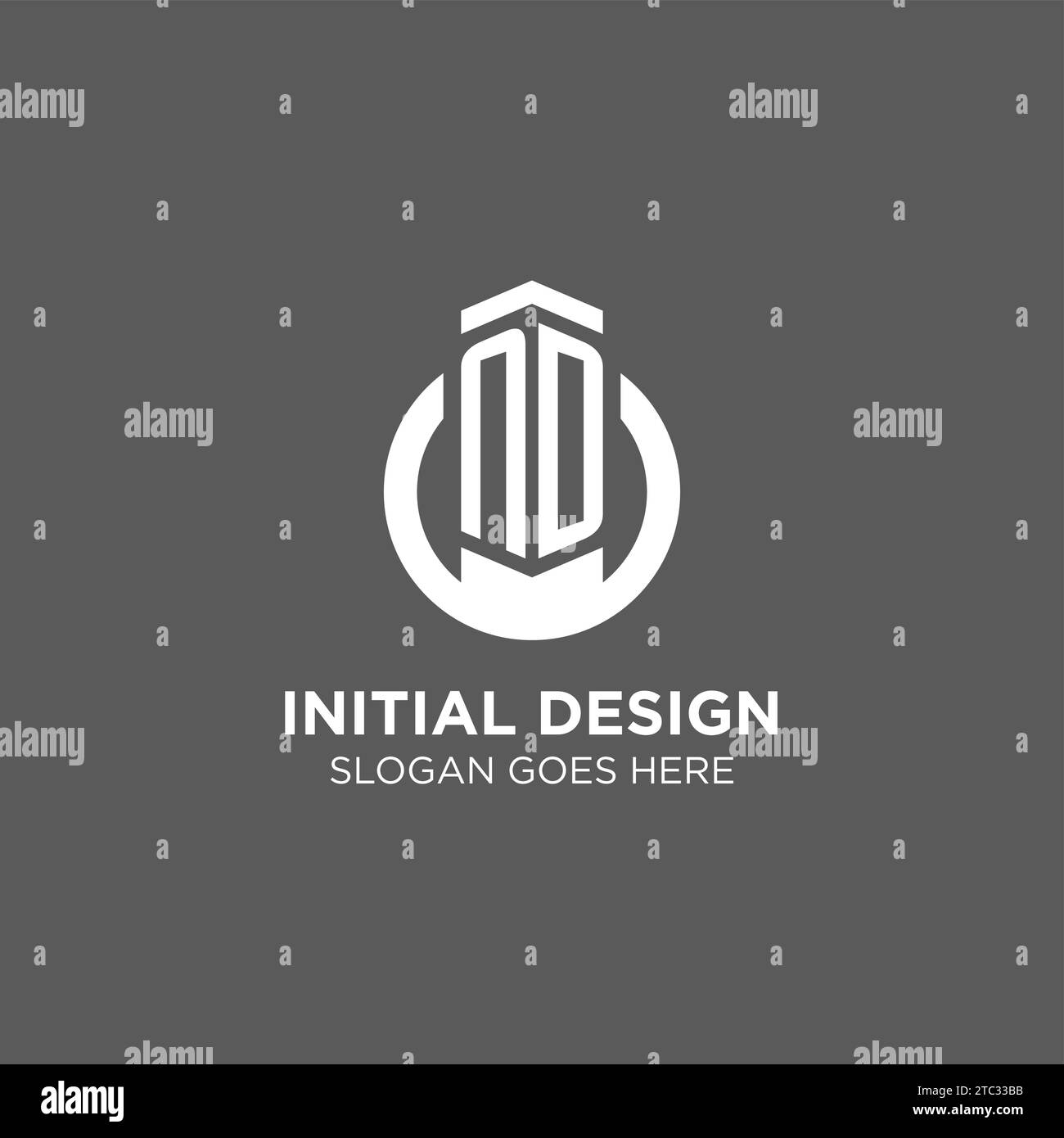 Initial ND circle round line logo, abstract company logo design ideas ...
